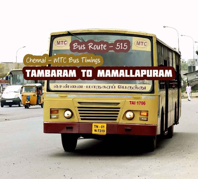 Tambaram to Mamallapuram Bus Timings – 515 Bus Route